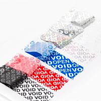 China Custom Tamper Evident VOID Labels for Secure Packaging Security Labels That Reveal OPEN VOID When Removed for sale