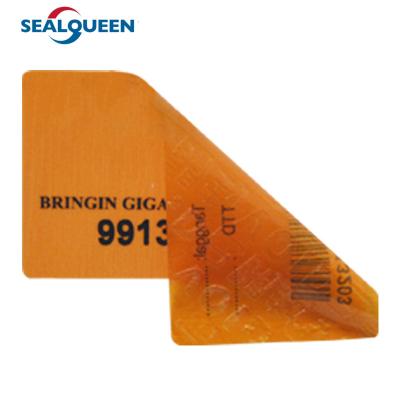 Adhesive Self Seal Warranty Void Labels Customized Tamper Evident Brand Protected