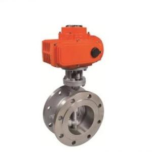 중국 DN40 - DN1000 폭발 방지 전기 액추에이터 PTFE 플랜지 유형 나비 밸브 판매용