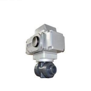 China Soft Seat Plastic UPVC Electric Ball Valve Chemical Resistant 3 Inch PVC Ball Valve for sale