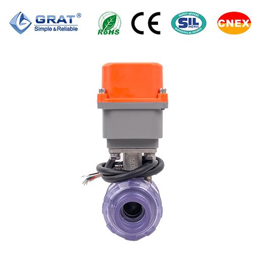 Quality IoT Transparent/Clear UPVC Electric Valve for sale