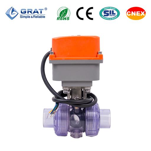 Quality IoT Transparent/Clear UPVC Electric Valve for sale