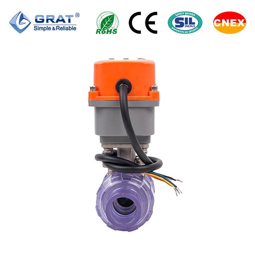 Quality IoT Transparent/Clear UPVC Electric Valve for sale