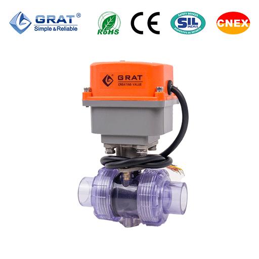 Quality IoT Transparent/Clear UPVC Electric Valve for sale