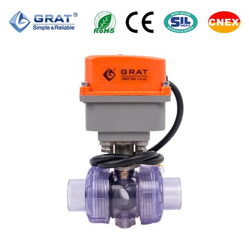 Quality IoT Transparent/Clear UPVC Electric Valve for sale