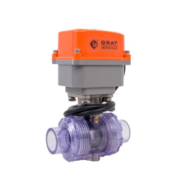 Quality Precision Modulating Mini Electric SS316 Ball Valve proportional Flow Regulation for Chemical Fluids for sale