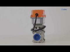 20NM Miniature Size IOT Electric Actuator For Stainless Steel Thread Type Ball Valve With Display OLED