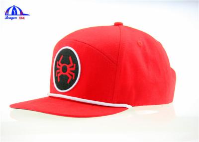 China 100% Polyester Ottoman Woven Snapback Baseball Caps With Flat Embroidery factory