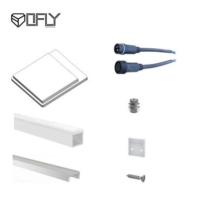 China Square Aluminum LED Profile Channel Recessed Floor Wall Ceiling Mounting for sale