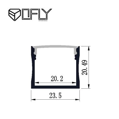 China Middle Size Surface Mounted LED Profile For Ceiling Lighting 23.5*20.5mm for sale