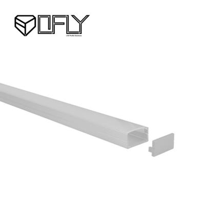 Milky Frosted Opal Cover Surface Mounted LED Profile For Ceiling Cabinet Lighting 20*10mm