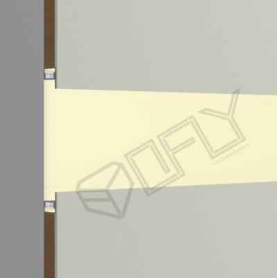 Cina 40*16mm Profili in gesso LED Alu con copertura PC per illuminazione a strisce led montata su pareti a secco da 12mm in vendita