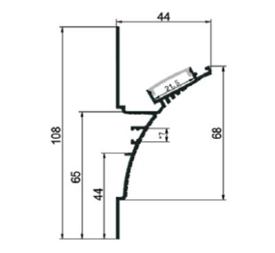 China YD-44108 Led Aluminum Profile For Wall Washing Light LED Profile For Wall lighting for sale