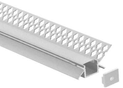 China 6063 T3-T8 Aluminum Alloy Gypsum Plaster LED Profile with Embedded Installation and Customized Length Options for sale