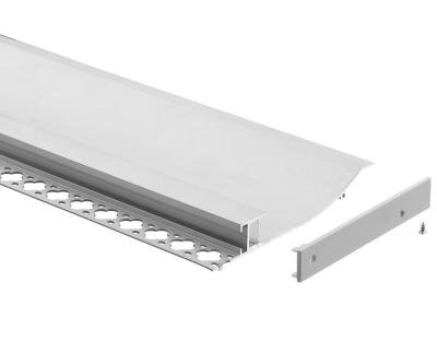 China 6063 T3-T8 Aluminum Alloy LED Aluminum Profile with Anodized Surface Finishing and Customized Length for Plaster LED Channel for sale