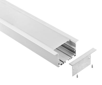 China 6063 T3-T8 Aluminum Alloy Recessed LED Profile with Anodized Surface and Customized Length for Ceiling Lighting for sale