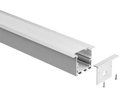 China 6063 T3-T8 Aluminum Alloy Recessed LED Profile 50*35mm Size with Anodized Surface for Ceiling Lighting for sale