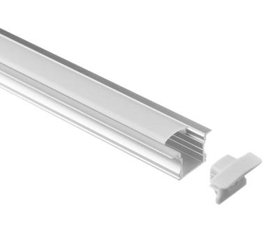 China 6063 T3-T8 Aluminum Alloy Recessed LED Profile 25*14.5mm for LED Strip Housing with Recessed Mounted Design for sale
