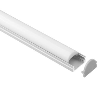 China Thick Plastic Cover LED Aluminum Profile with 60 Degree Lighting and 6063 T3-T8 Alloy Surface Mounted LED Strip Channel for sale