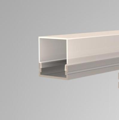 China Surface Mounted LED Profile with 6063 T3-T8 Aluminum Alloy Anodized Finish and Customized Length Options for sale