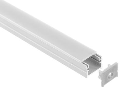 China China Factory Price Square 6063 T3-T8 Aluminum Alloy Surface Mounted LED Profile with Anodized Finish and Customized Length for Indoor Lighting for sale