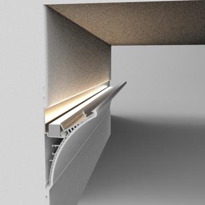 China 44*108mm Big Size Plaster LED Profile Anodized Drywall Gypsum Wide LED Channel for sale