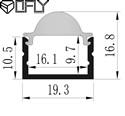 중국 아크릴 커버 알루미늄은 광띠 주택 프로필 UV 저항하는 표면설치 19.3*16.8mm을 이끌었습니다 판매용