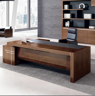 China Oak manager luxury executive office desk wooden office desk on sale 2400*1200*750mm oak color for sale