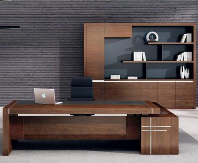 China 2021 hot sale luxury executive office desk wooden office desk on sale 2400*1200*750mm oak color for sale