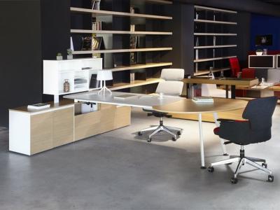 China manager executive office desk wooden office desk on sale 2400*1200*750mm oak color luxury for sale