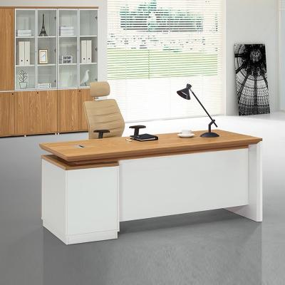 China MDF manager executive office desk wooden office desk on sale 2400*1200*750mm oak color luxury for sale