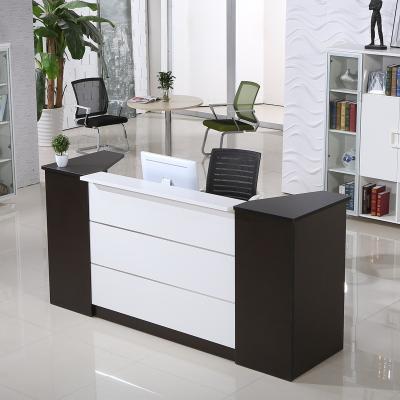 China Customized wooden vintage reception desk office furniture office counter design for sale