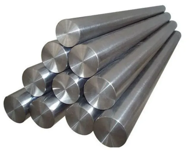 Factory polished molybdenum rods showing smooth surface and metallic luster
