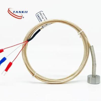 China Magnet Thermocouple Type K / J / E/ T / Pt100 With 3m SS Sheathed Cable for sale