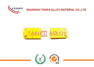 China 16A Standard K Thermocouple Wire Connections One Yellow Color for sale