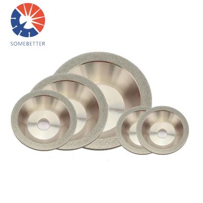 China New product high quality straight edge electroplated diamond CBN grinding wheel for sale