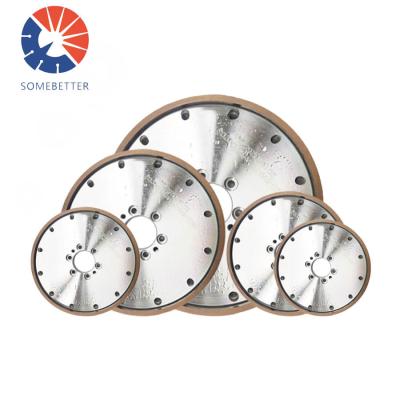China D6*H1 1/4*T1 7/ 8*X1/8 inch Electroplated CBN Diamond grinding wheel for lapidary for sale