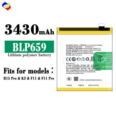 Cina ODM/OEM BLP659 3430MAH Batteria ricaricabile a polico agli ioni di litio per Oppo R15 Pro in vendita