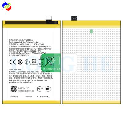 China Oplaadbare BLP883 4.45V 5000mAh Li-Polymer batterij voor OPPO Realme 8S 5G RMX3381 Te koop