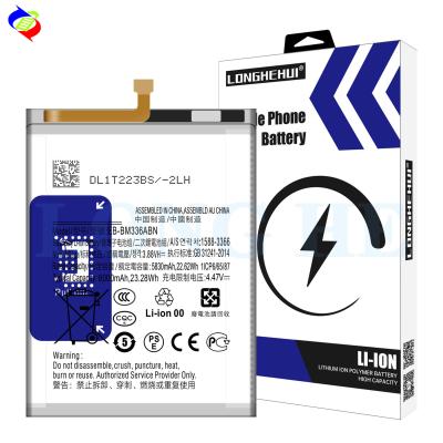 China EB-BM336ABN 6000mAh Bateria de substituição para Samsung Galaxy M33 Silver Mobile Version à venda