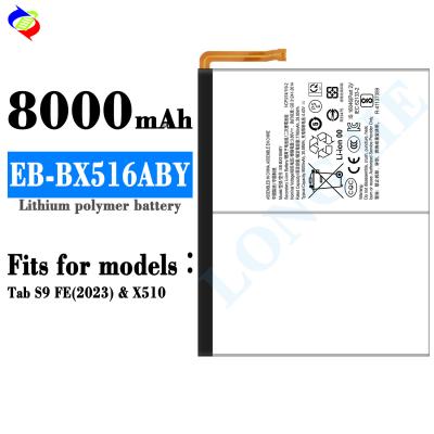 Cina Batteria per tablet da 8000mAh EB-BX516ABY per tablet s9 FE2023 X510 100% batteria per telefono sanitario in vendita