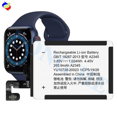 中国 リチウムイオン充電可能なiWatch内部バッテリー A2345 時計シリーズ6 40mm 3.85V 265.9mAh 販売のため