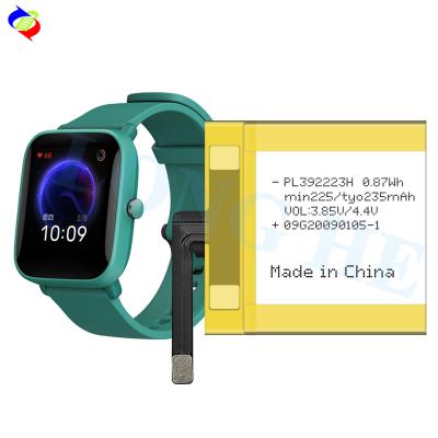 中国 OEM バッテリー PL392223H 235mAh バッテリー Huawei HUAMI Amazfit POP A2009 スマートウォッチ バッテリー 販売のため