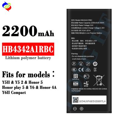 China mobiele telefoon Lithiumbatterijen HB4342A1RBC Batterij Voor Huawei Y5 II 2 Y6 Ascend Honor 4A 5A batterij spelen 5 Te koop