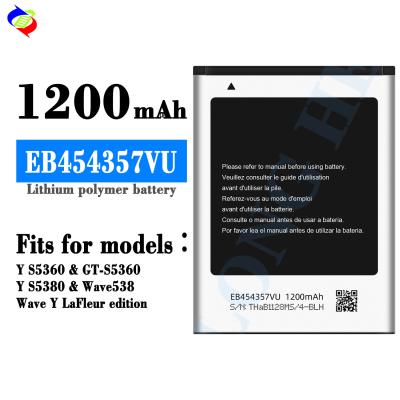Cina Batteria EB454357VU 1200mAh per telefono cellulare Samsung Galaxy Wave Y LaFleur Edition S5360 S5380 in vendita
