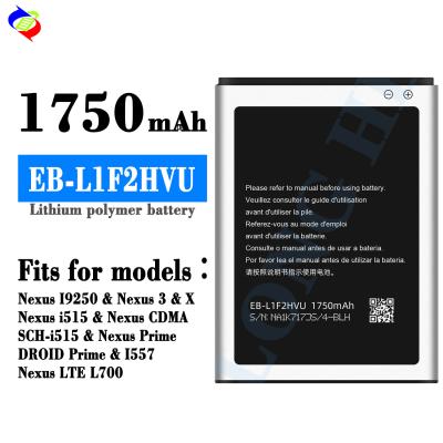 China 1750mAhNexus I9250/3/i515 Externe EB-L1F2HVU mobiele telefoonbatterij voor Samsung Te koop