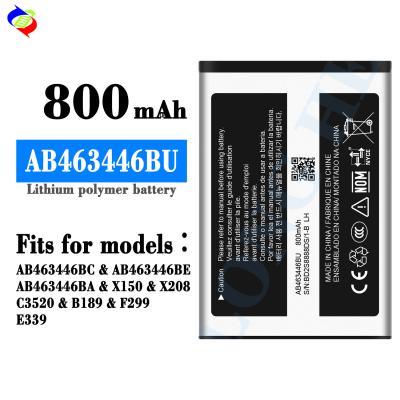 China 3.7v 800mAh AB463446BU Li-ion batterij voor Samsung X200 X208 B189 Mobiele telefoonbatterijen Te koop