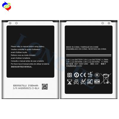 Cina 3100mAh EB595675LU Batteria per telefono cellulare per samsung Note2 G800F N7100 N7102 N719 N7108 N7108D in vendita