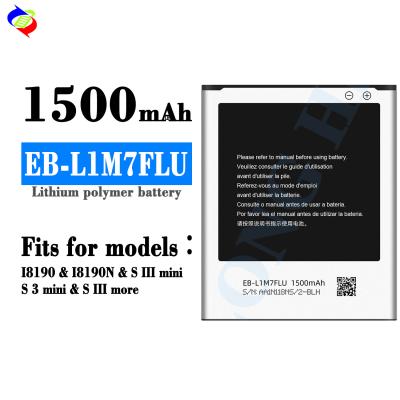 China 1500mAh EB-L1M7FLU Bateria de telefone móvel para samsung Galaxy S3 Mini I8190 I8190N I8200 à venda