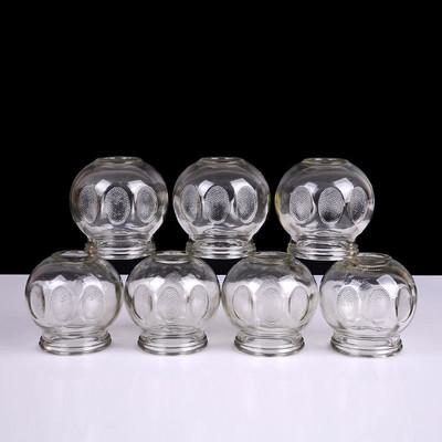 China Chinese Glass Antirheumatic Cupping Cups Set Transparent 7pcs for sale